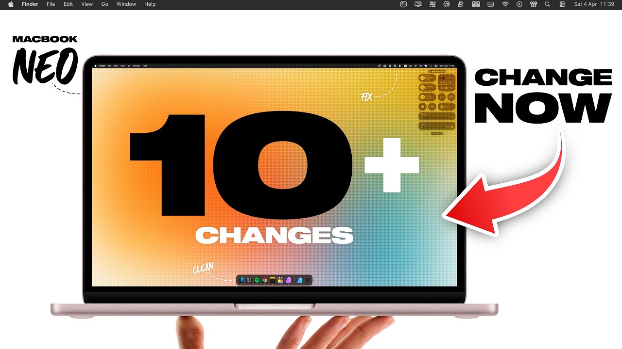 New MacBook Neo? 10+ MacOS Settings You MUST Change!