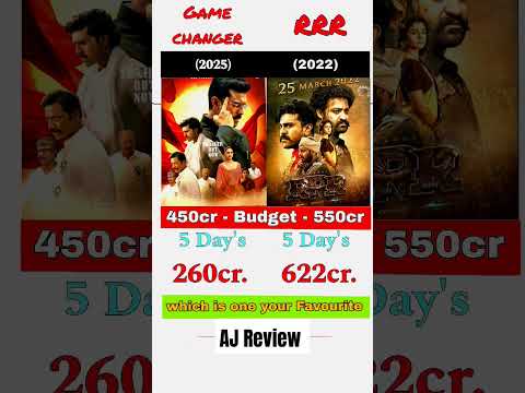 GAME CHANGER VS RRR #movie comparison #shorts #gamechanger