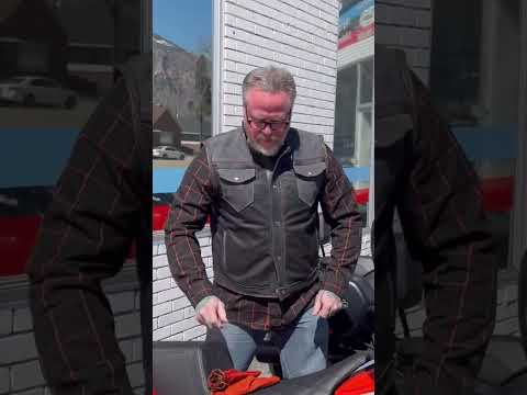 Putting on our new B Diamond Leather Vest | BDL gloves | CVO