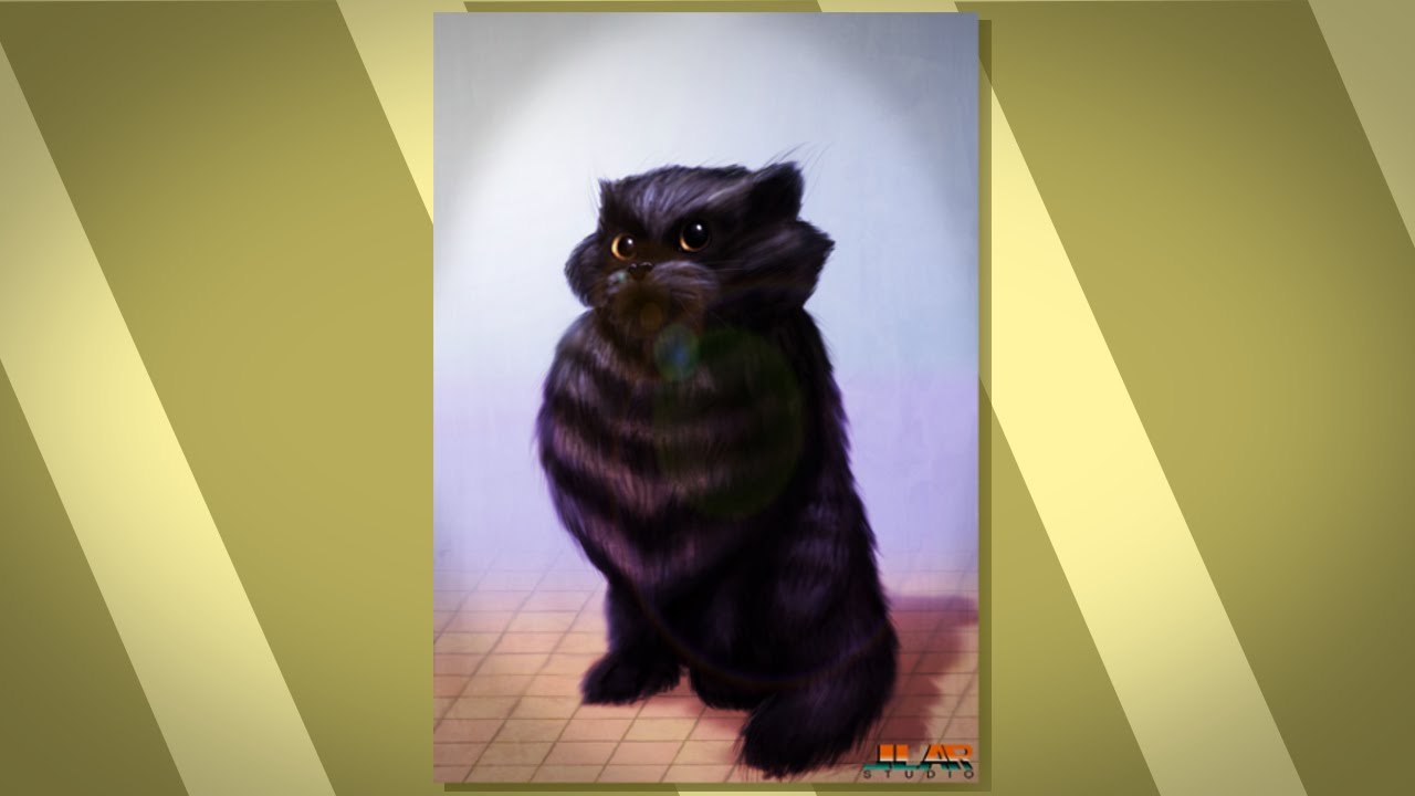 Gato negro - Krita - Speed art