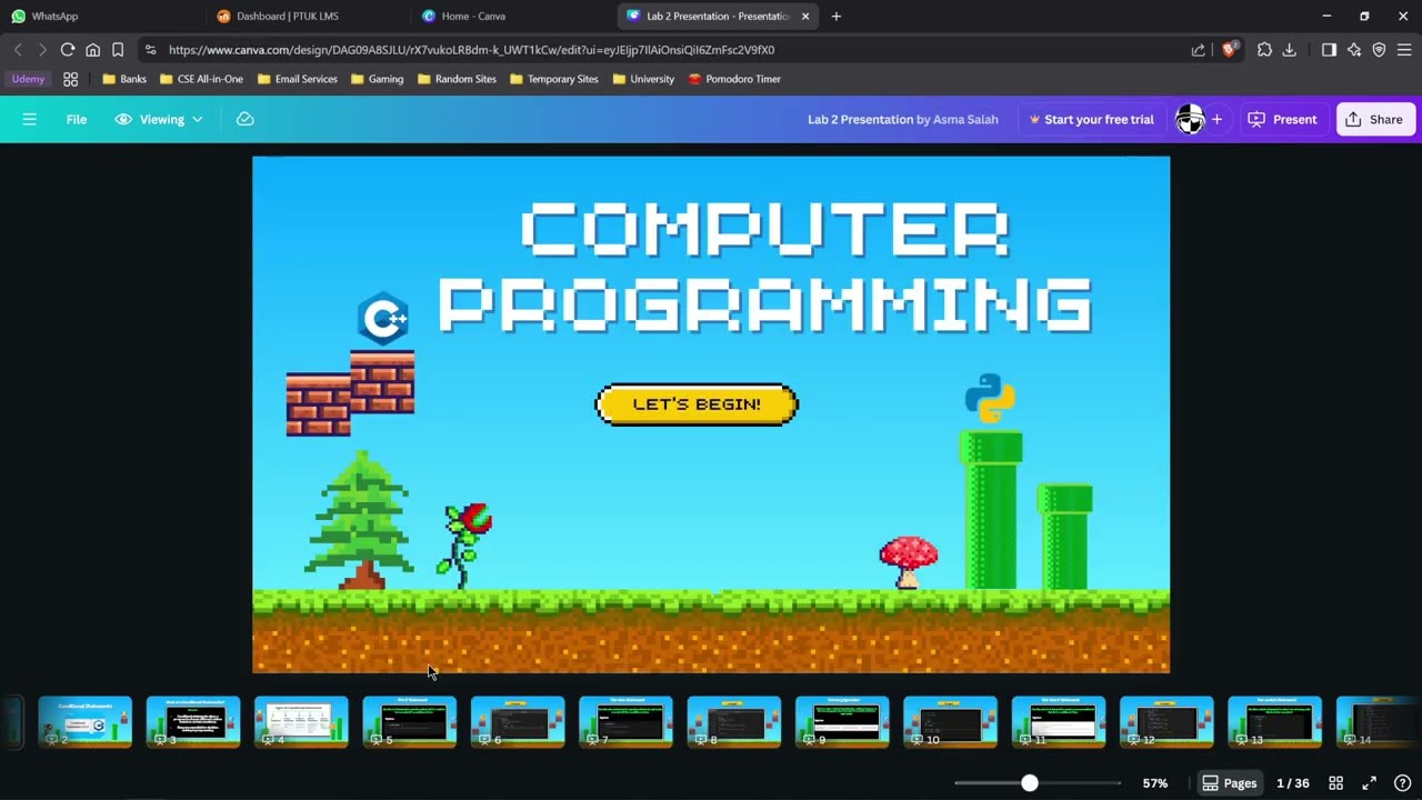 Computer Programming Lab | Lab 3 Recording | Conditional Statements