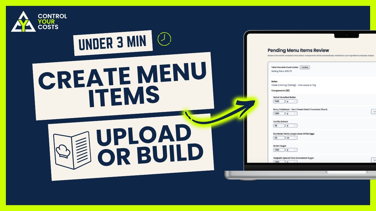 Control Your Costs | Getting Started: Adding a Menu Item