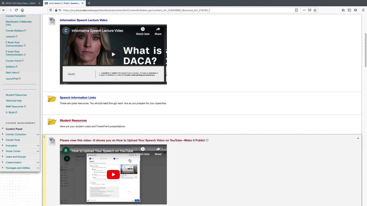 Informative Speech Assignment Instruction Video