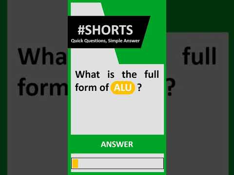What is the full form of ALU ? | Quiz Mount #shorts