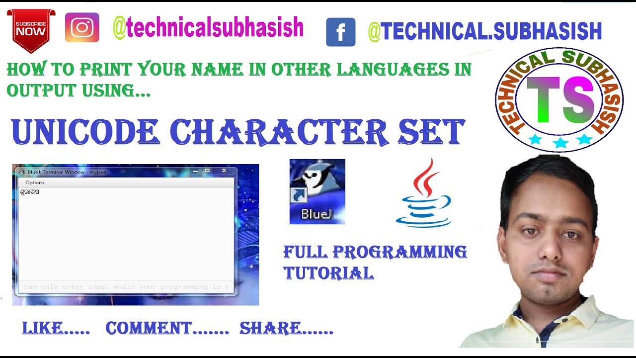 #Unicode #Java_program  #Java|| How to print your name in any language in java out put
