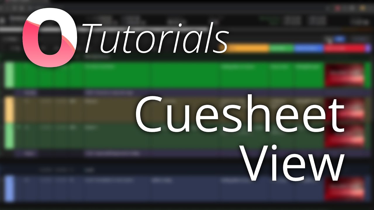 Ontime Tutorials: Cuesheet View
