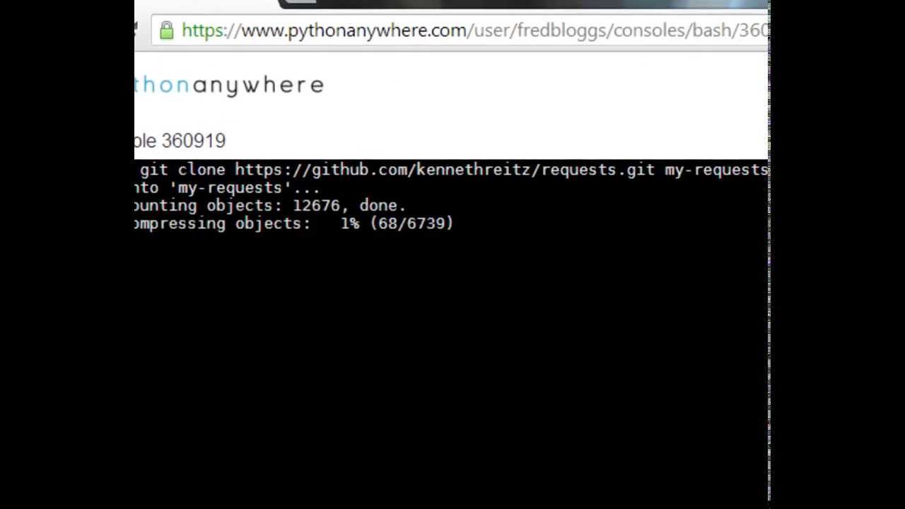 PythonAnywhere in one minute