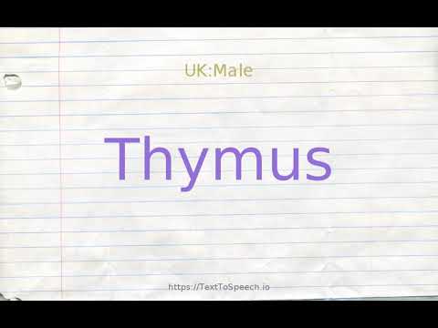 How to pronounce thymus