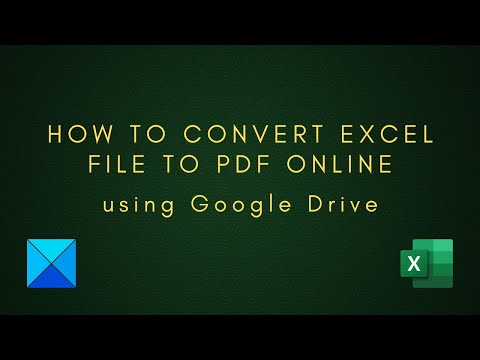 How to convert Excel file to PDF online using Google Drive