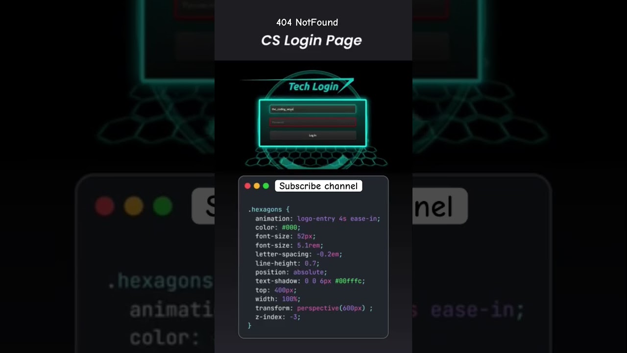 Cs login page #coding #python #javascript #code #developer #codes #animation #js #programming
