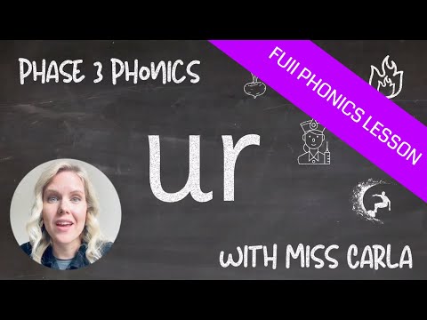 UR 'ur' sound - LEARN the Phase 3 Phonics sounds TEACH WRITE READ words and PRACTICE all the sounds!
