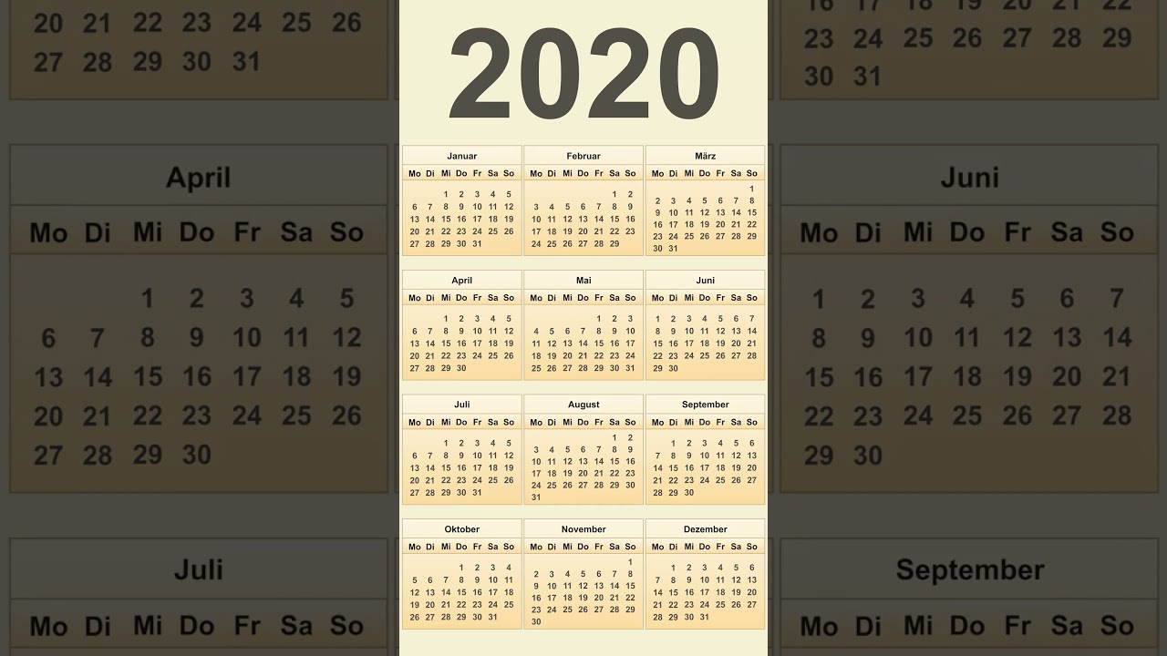 Kalender 2020