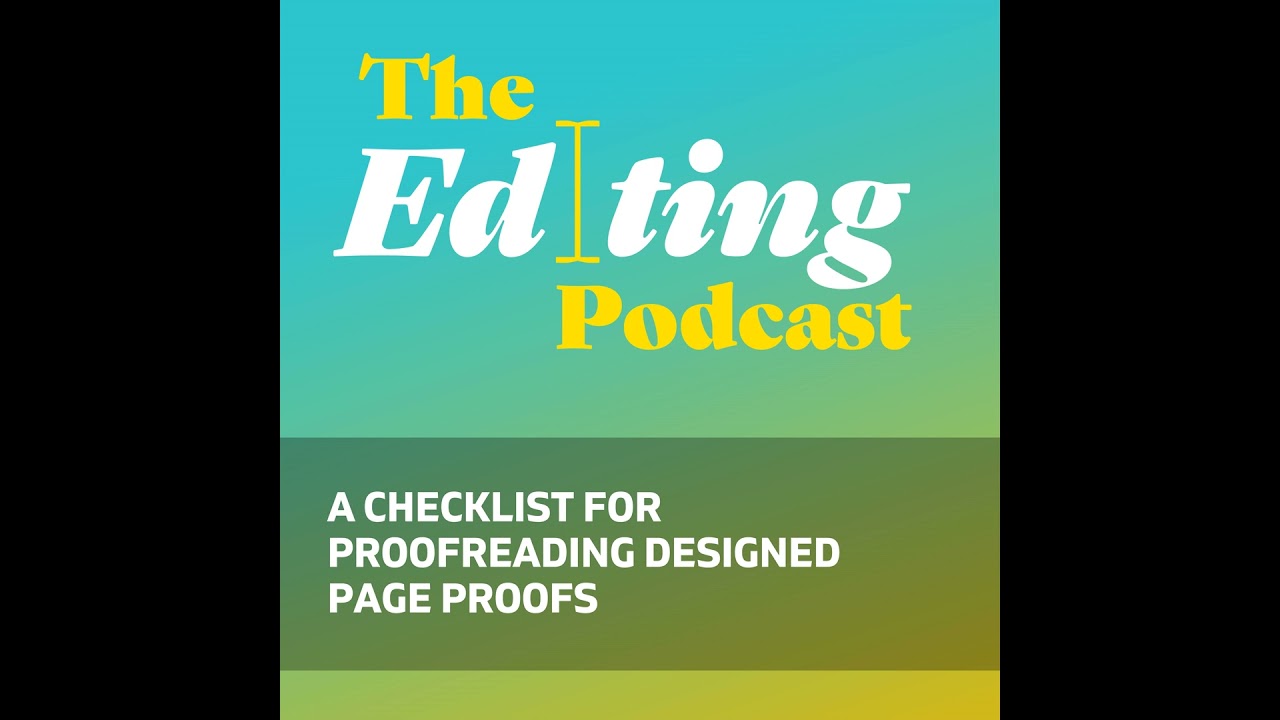 A checklist for proofreading designed page proofs