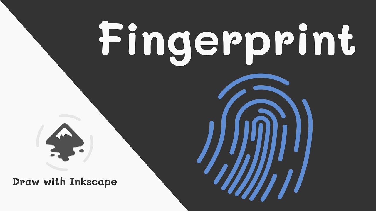 Inkscape SVG Tutorial - How to Draw a Vector Flat Design Fingerprint 2023