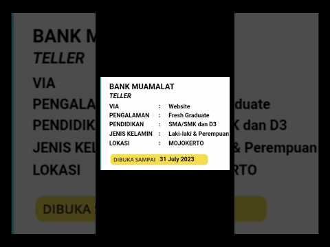 Loker Bank Muamalat || link website
