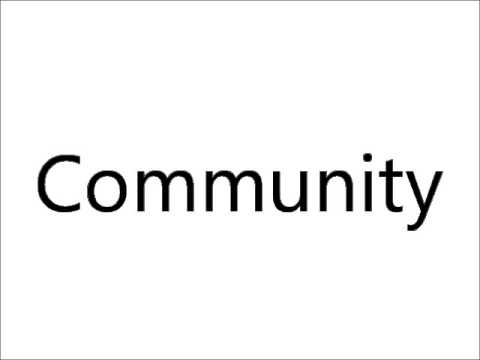 How to Pronounce Community