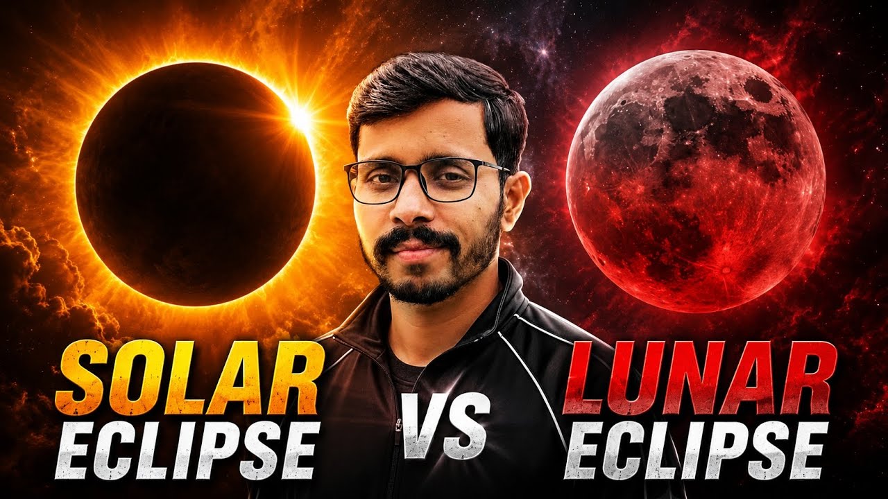 Solar Eclipse and Lunar Eclipse Explained in Urdu/Hindi | Difference Between Eclipses