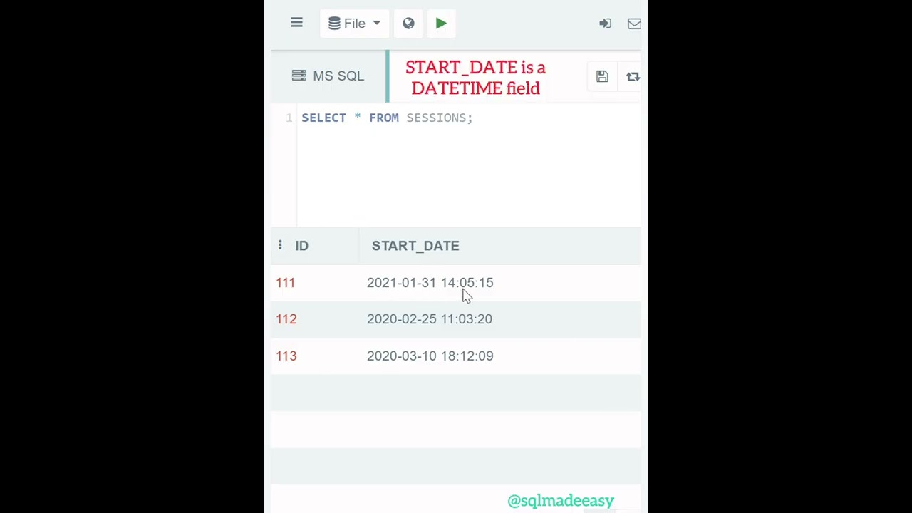 Date time function in SQL #shorts #sql #analysis #database #reels #data