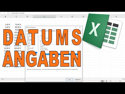 Excel: Datum und Uhrzeit formatieren