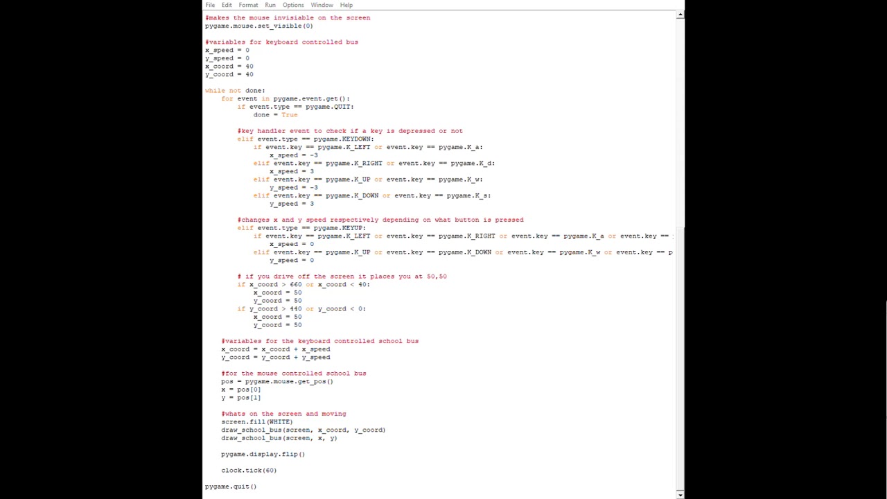 Lab 9 Control Pygame