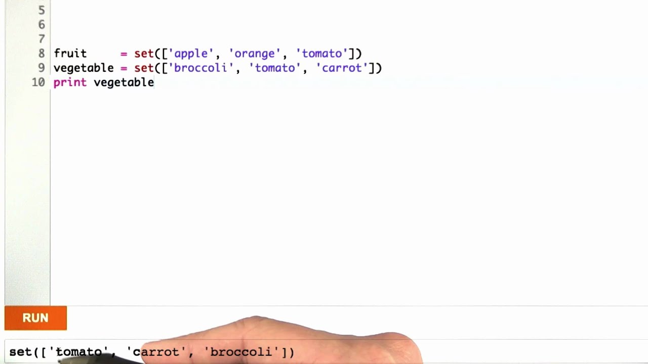 Python Sets - Design of Computer Programs