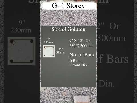 G+1 Column Size And Steel Details | G+1 मंजिल के लिए कॉलम का साइज क्या ले