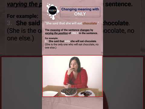 Know how the meaning of a sentence changes with Modifier 'ONLY' | #yshorts #englishgrammar