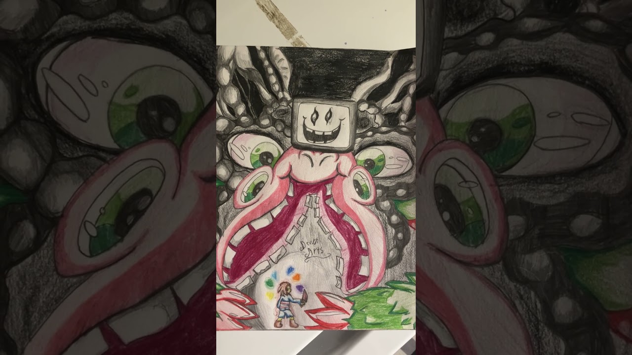 4 second vid of my omega flowey art,  #gaming #art #undertale #flowey #floweytheflower #omegaflowey