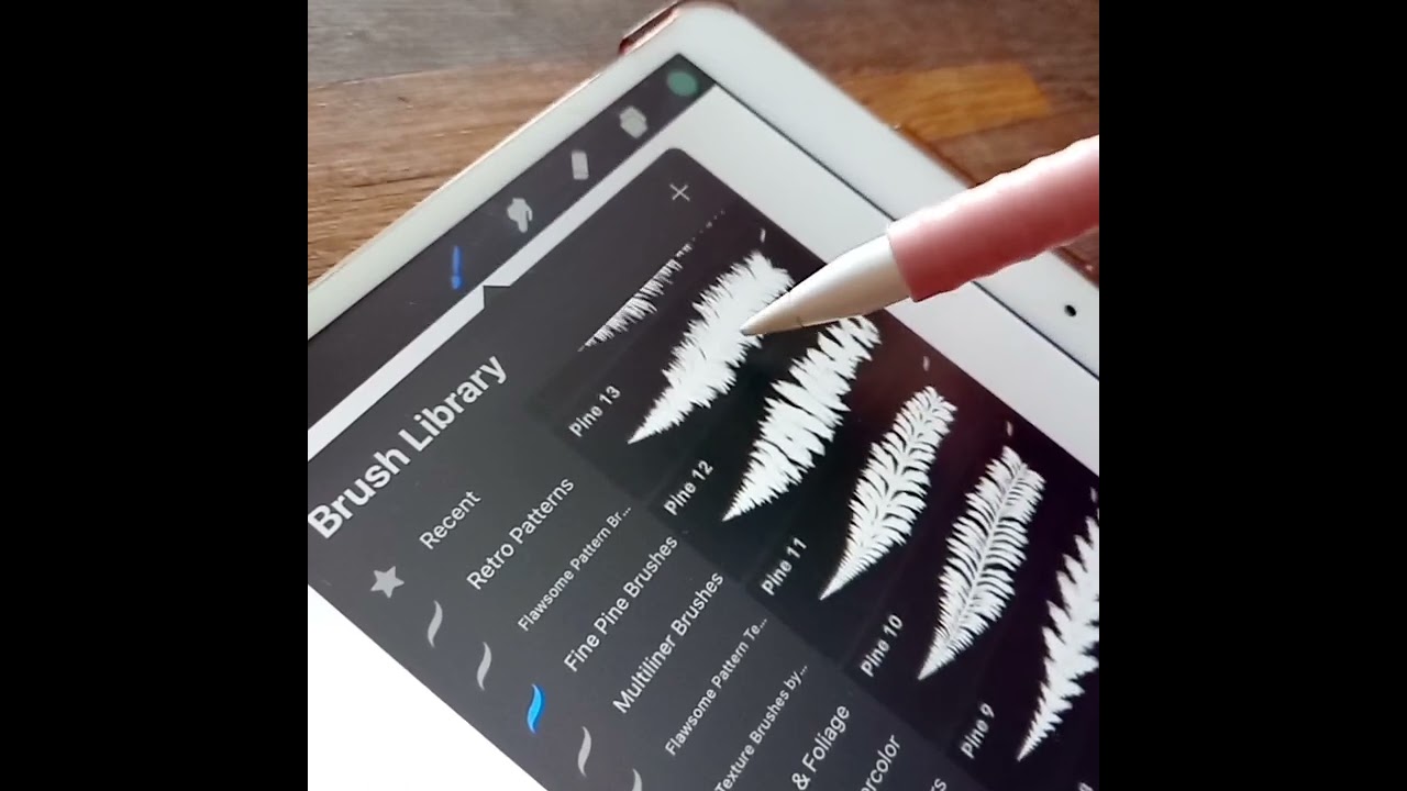 Fine Pine Procreate brush set by Brusheria