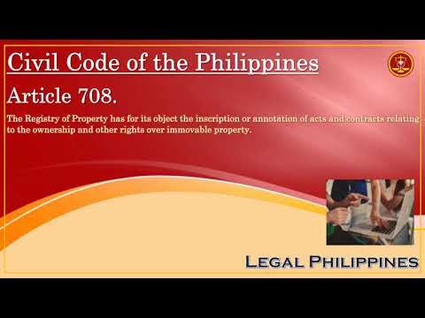 What Is The Purpose Of The Registry Of Property? | Civil Code Article 708