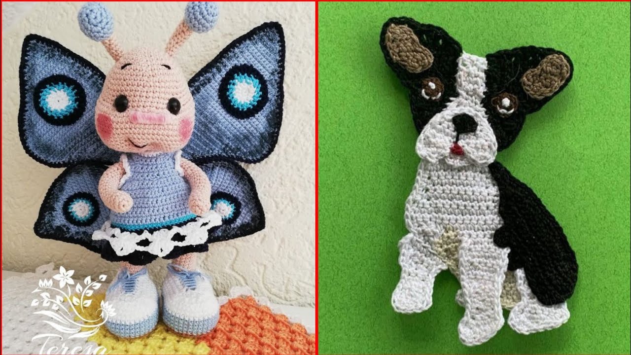 Crochet animals appliques free pattern