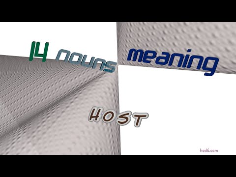 host - 16 nouns which mean host (sentence examples)