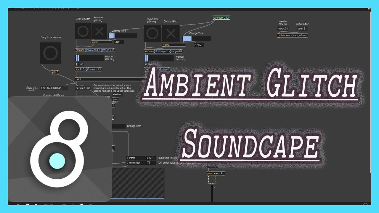 Max Msp - Generative glitch ambient patch