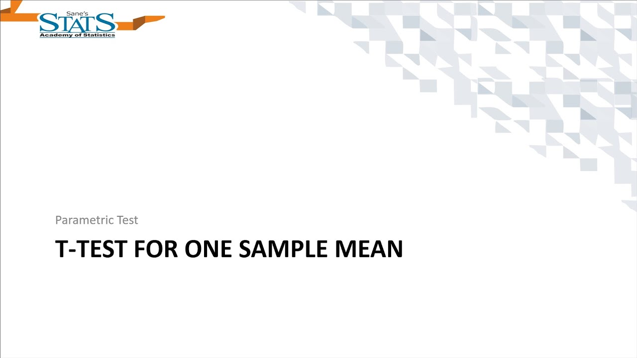 One Sample t-test for Means using Python   #Python #OneSampleTTest