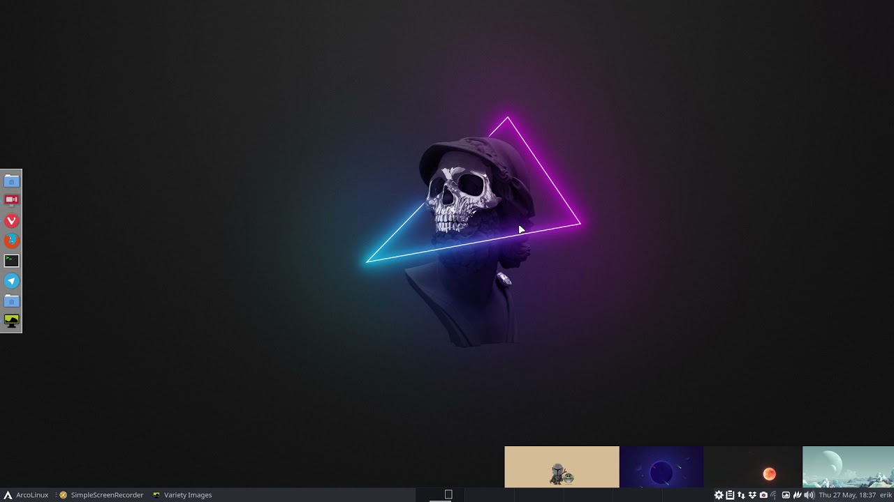 ArcoLinux : 2019 Get wallpapers in from wallhaven.cc - the easy way - the variety way