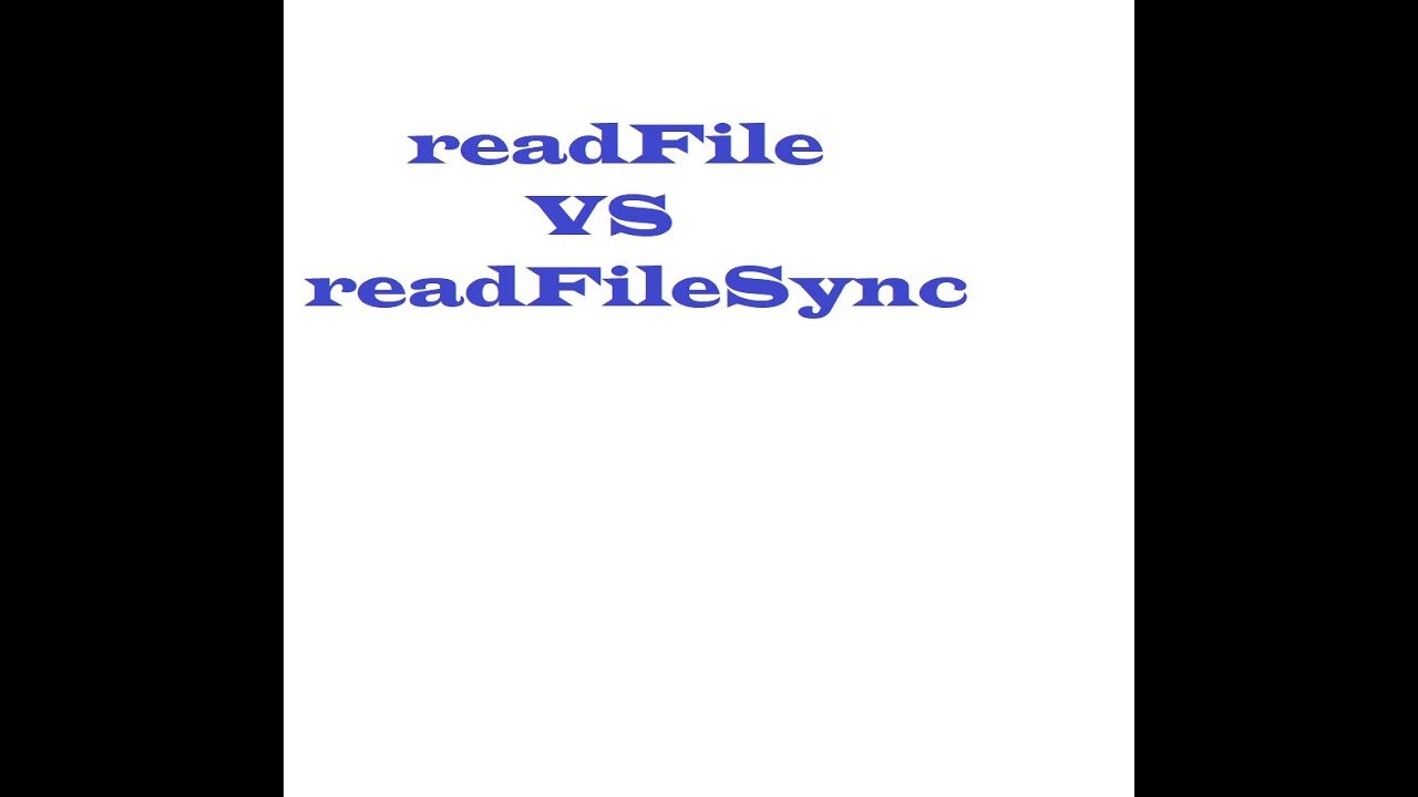 What is the difference between readFile and readFileSync ? #readFile #nodejs #coding