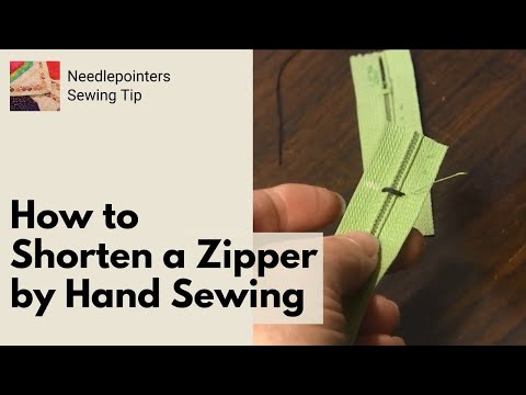 How to Shorten a Zipper By Hand | Needlepointers.com