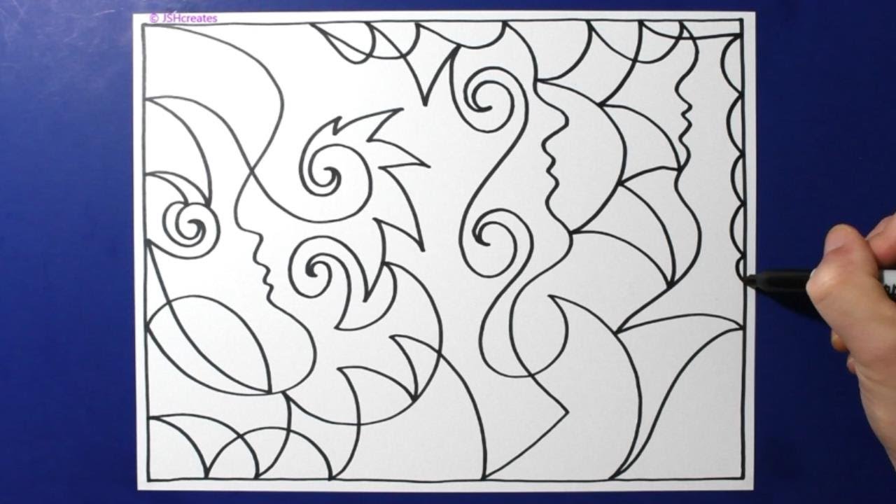 Breathtaking One Line Drawing Abstract Art / Satisfying & Relaxing