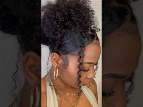 Trying Viral Hairstyles: Zigzag Claw Clip Hairstyle Using A Drawstring Ponytail #naturalhairstyles