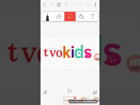 TVOkids logo blooper 1 take 3: TVO text red