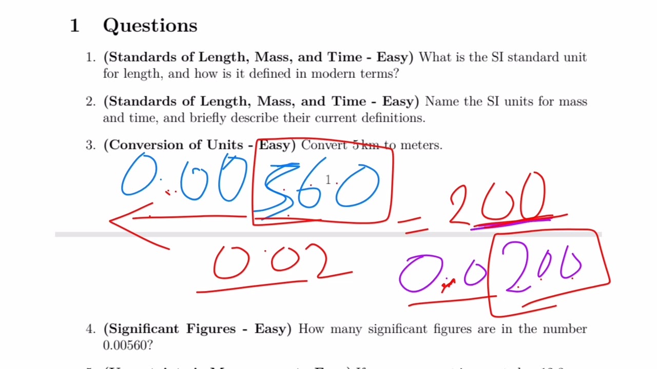 PHY 101 Tutorial sheet one(2025)