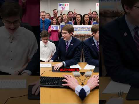 In A Blur OF Typing The Contestant Arranges The Alphabet Backwards || #world #record