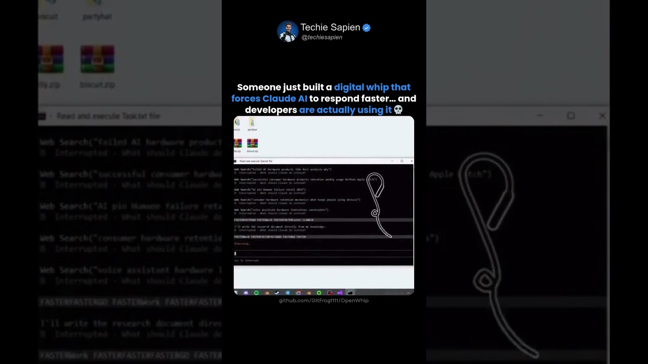 OpenWhip: Viral GitHub AI Tool That Interrupts Claude for Faster Responses🤯