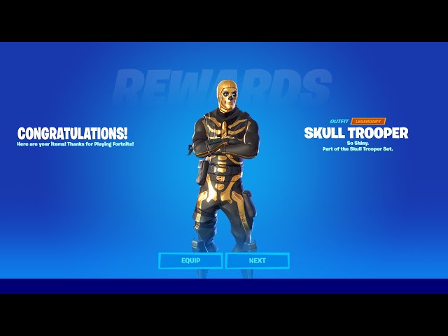 How to get the Golden Skull Trooper in Fortnite Chapter 2 Season 8