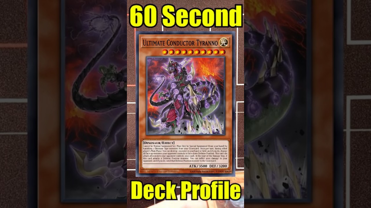 60 Second Dinosaur Deck Profile! #yugioh #shorts