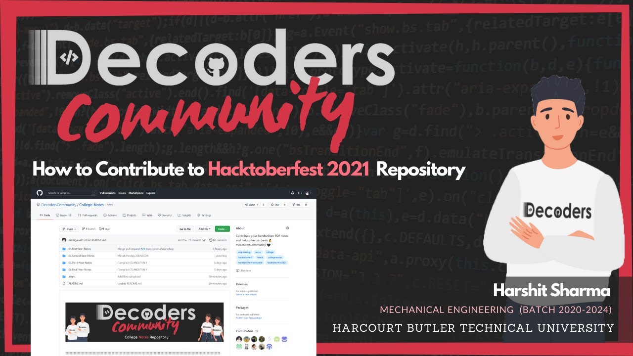 Your First PR to Decoder's Hacktoberfest 2021 Repository || Hacktoberfest 2021 || Decoders Community