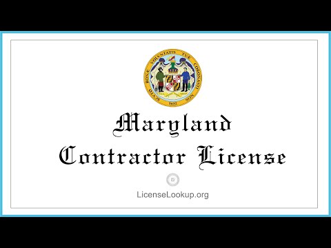Maryland Contractor License - What You need to get started #license #Maryland