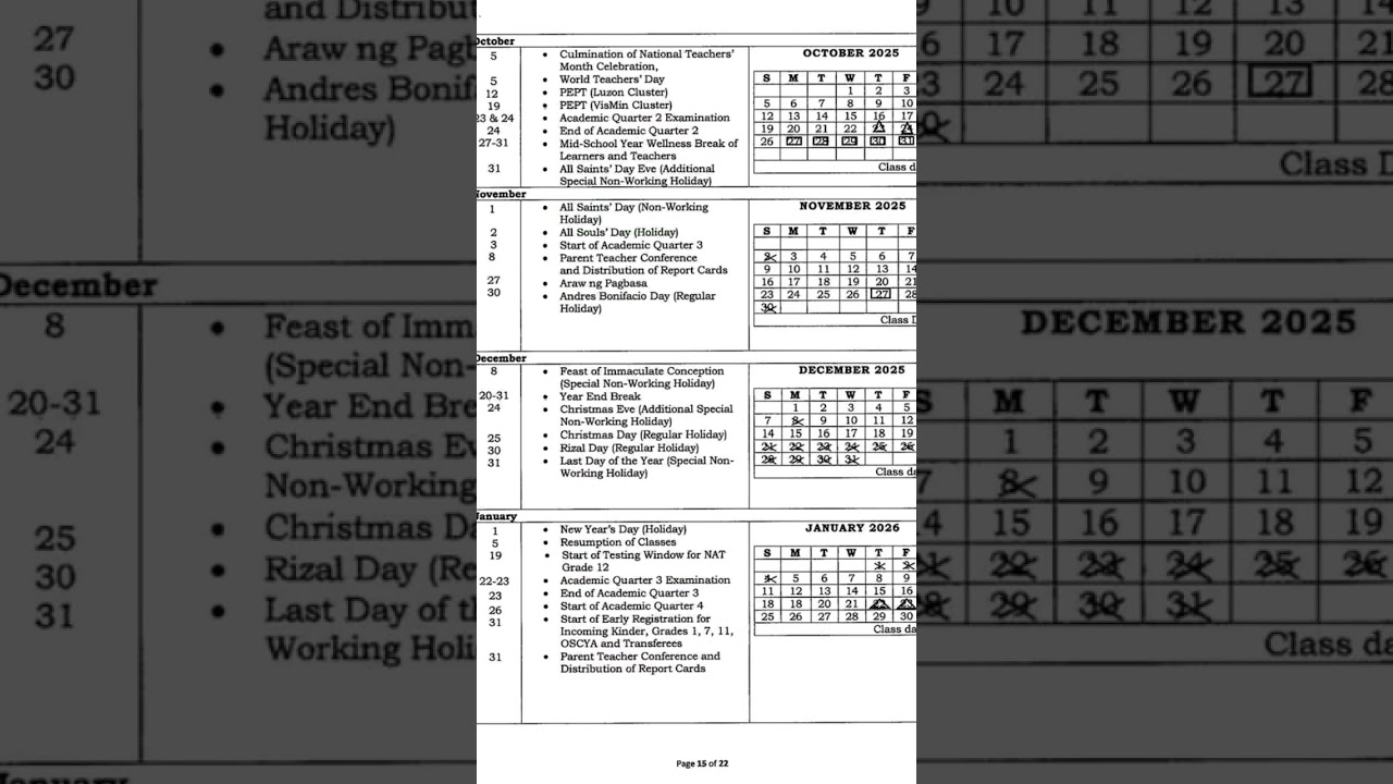 School Calendar for School Year 2025-2026 #nocopyrightimages #nocopyrightsounds #nocopyrightmusic