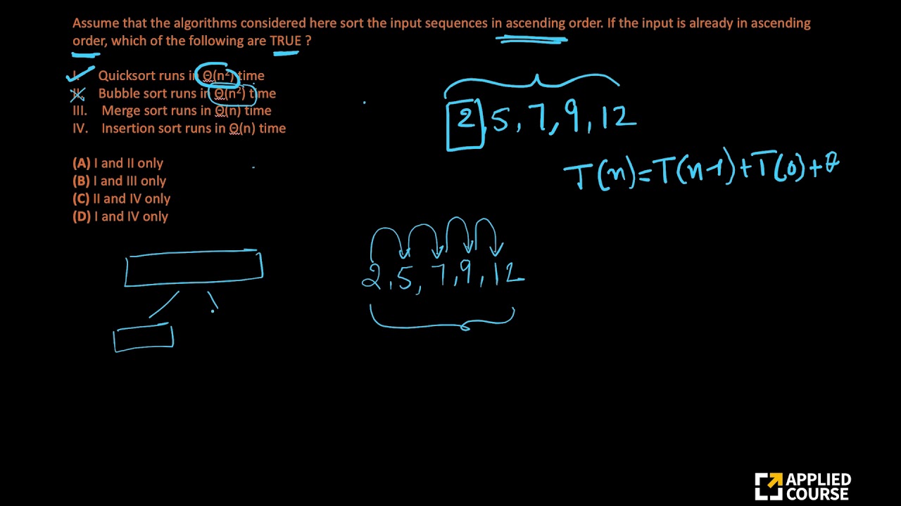 Solved Problem1: Quick Sort | Appliedcourse