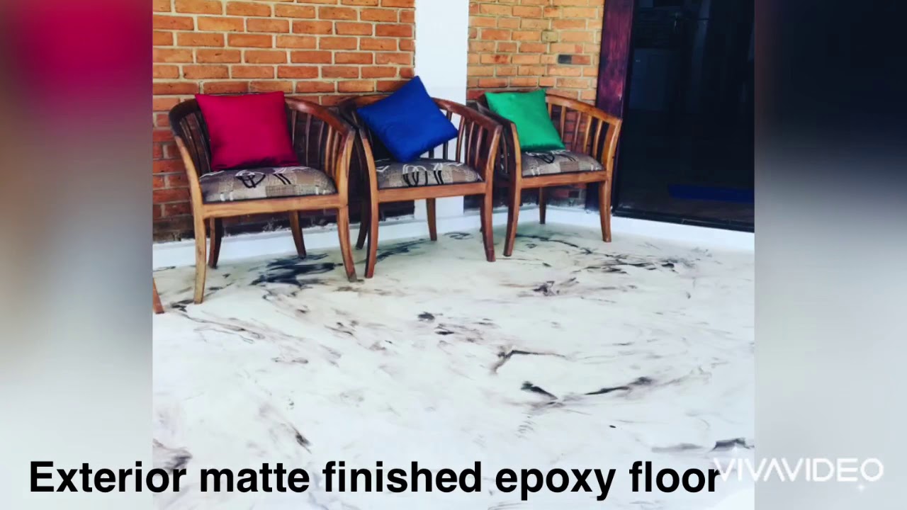 Matte finished exterior epoxy flooring